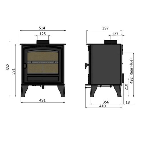 Hunter Herald 5 ECO | Hunter Stoves | Wood Burner | Rangemoors